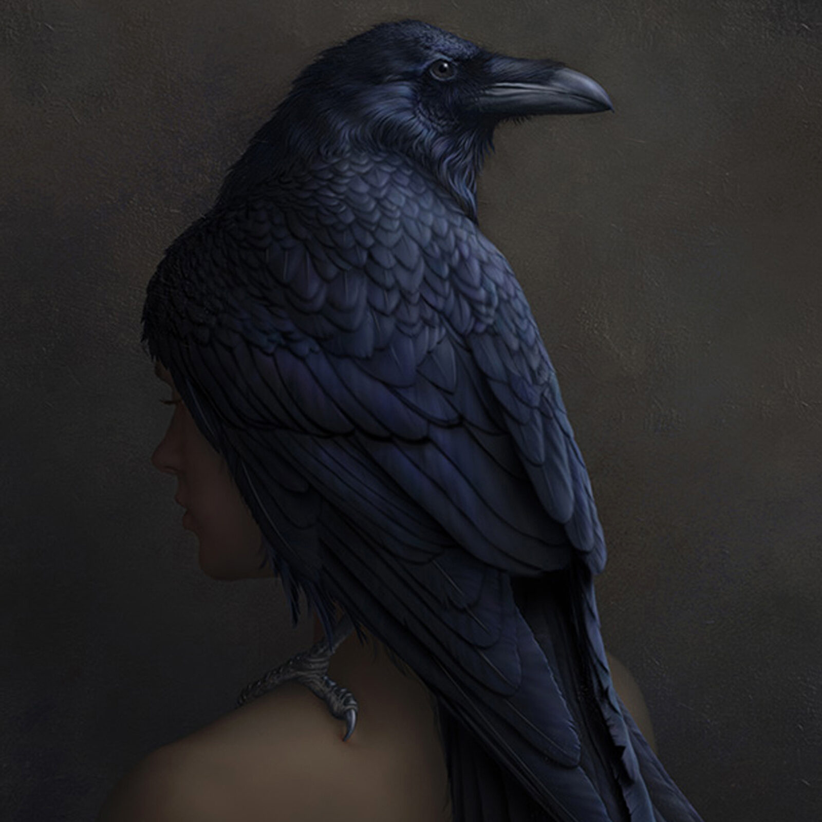 raven_crow_bird_dark_depression_anxiety_woman_painting_illustration ...
